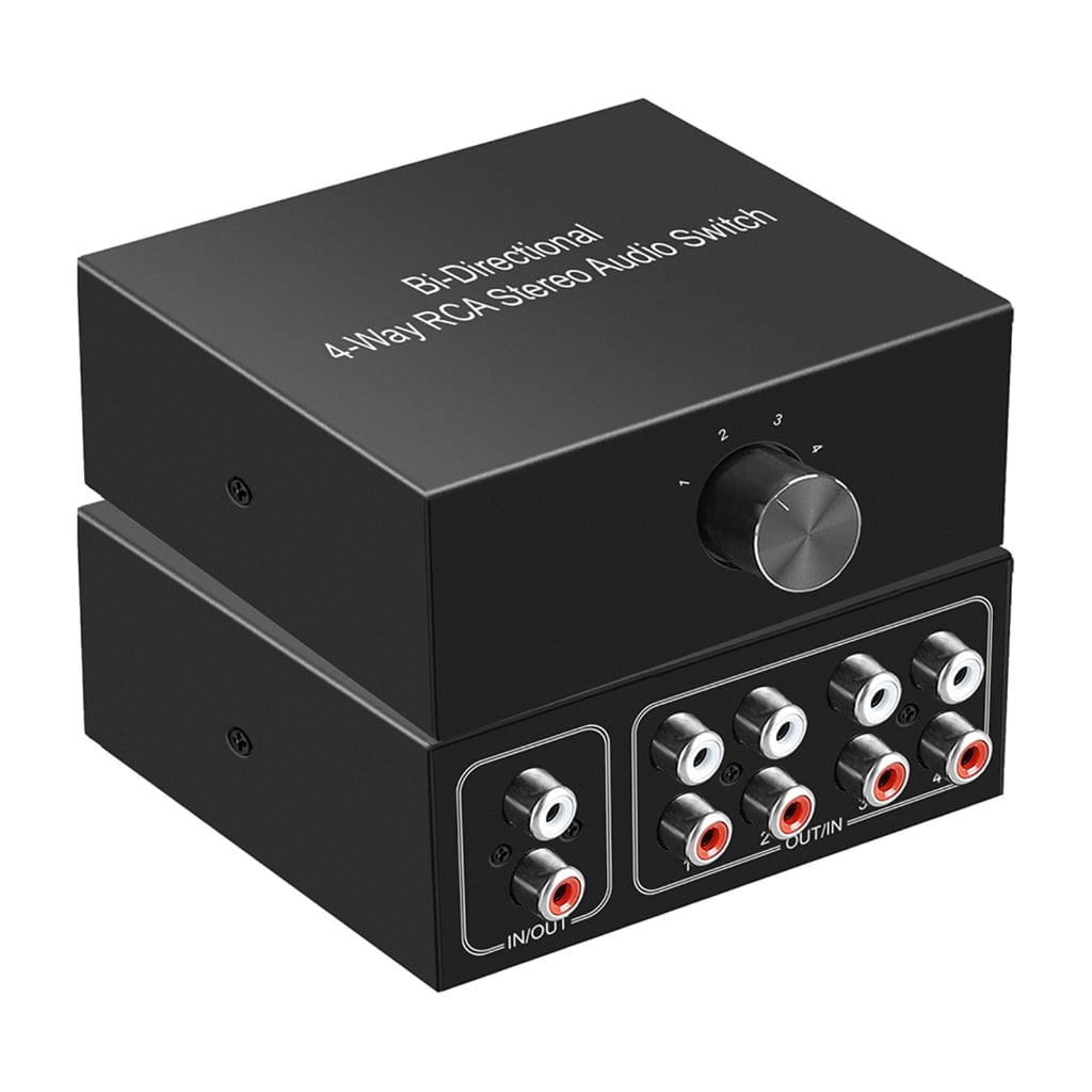 JZROCKER Professional Audio Switch Splitter RCA Stereo Switcher ...