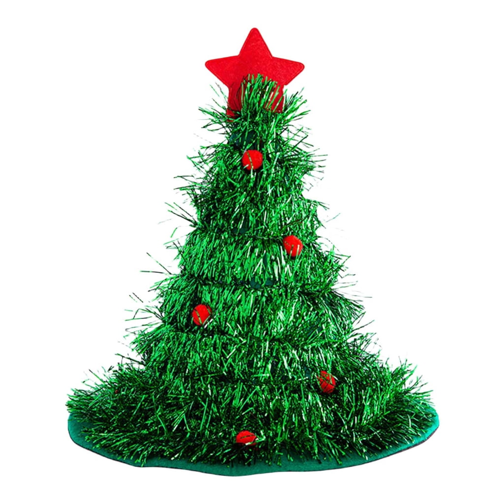 JZROCKER Sequined Christmas Tree Hat Stage Props Hat Santa Caps Costume ...