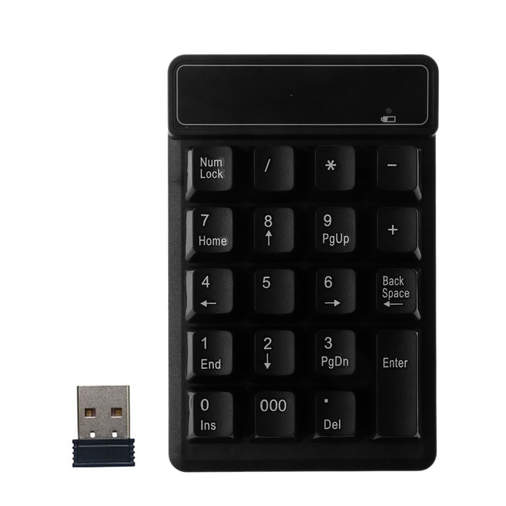 JZROCKER Small-Size Wireless Numeric Keypad Numpad 19 Keys with 2.4G ...