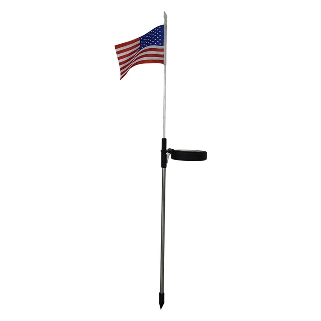 JZROCKER Solar American National Flag Led Light Waterproof Garden ...