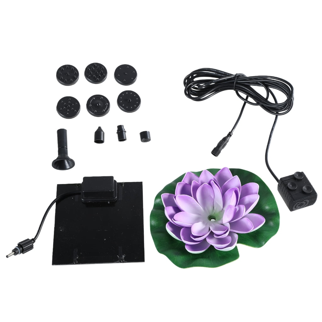 JZROCKER Solar Water Lilies Fountain Pumps For Outdoor Garden Pond Bird ...