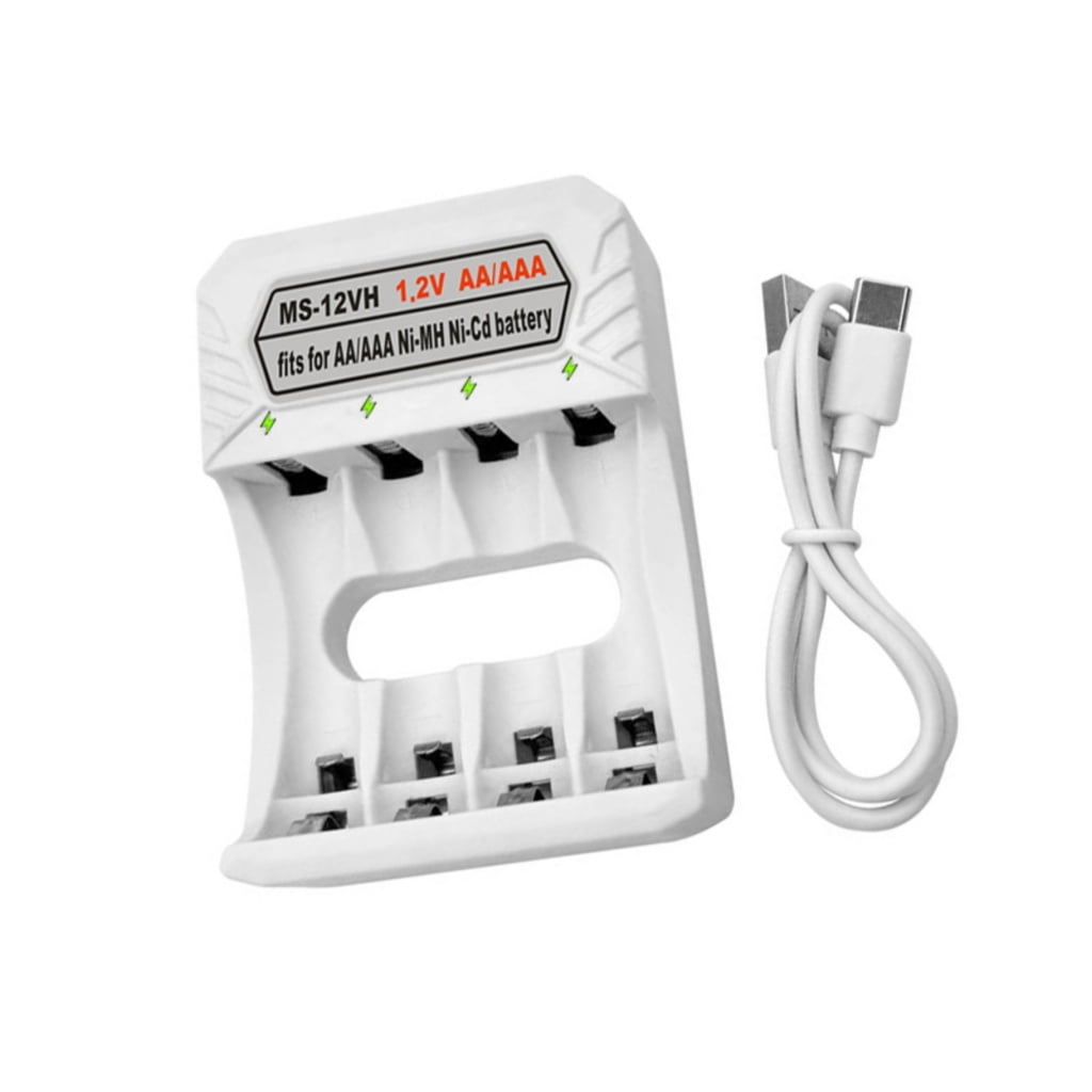 JZROCKER Type C 4 Slot Rapid Charging Base 4CH Charging Box for 1.2V AA ...