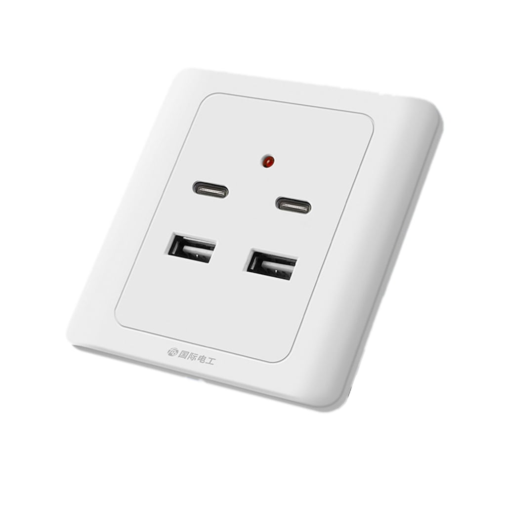 JZROCKER USB Wall Outlets TypeC USB Wall Charger Outlet 18W 220V USB ...