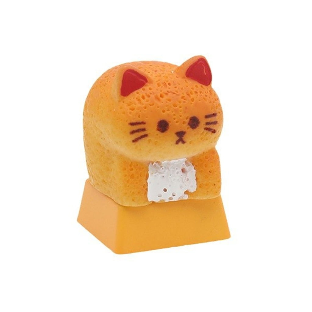 JZROCKER Unique Kitten Bread Keycap Cartoon Resin Keycaps for ...