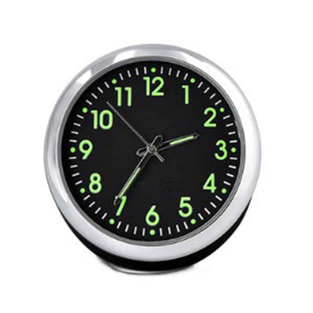 JZROCKER Universal Stick-on Watch Clock Mini Luminous Car Quartz Clock ...
