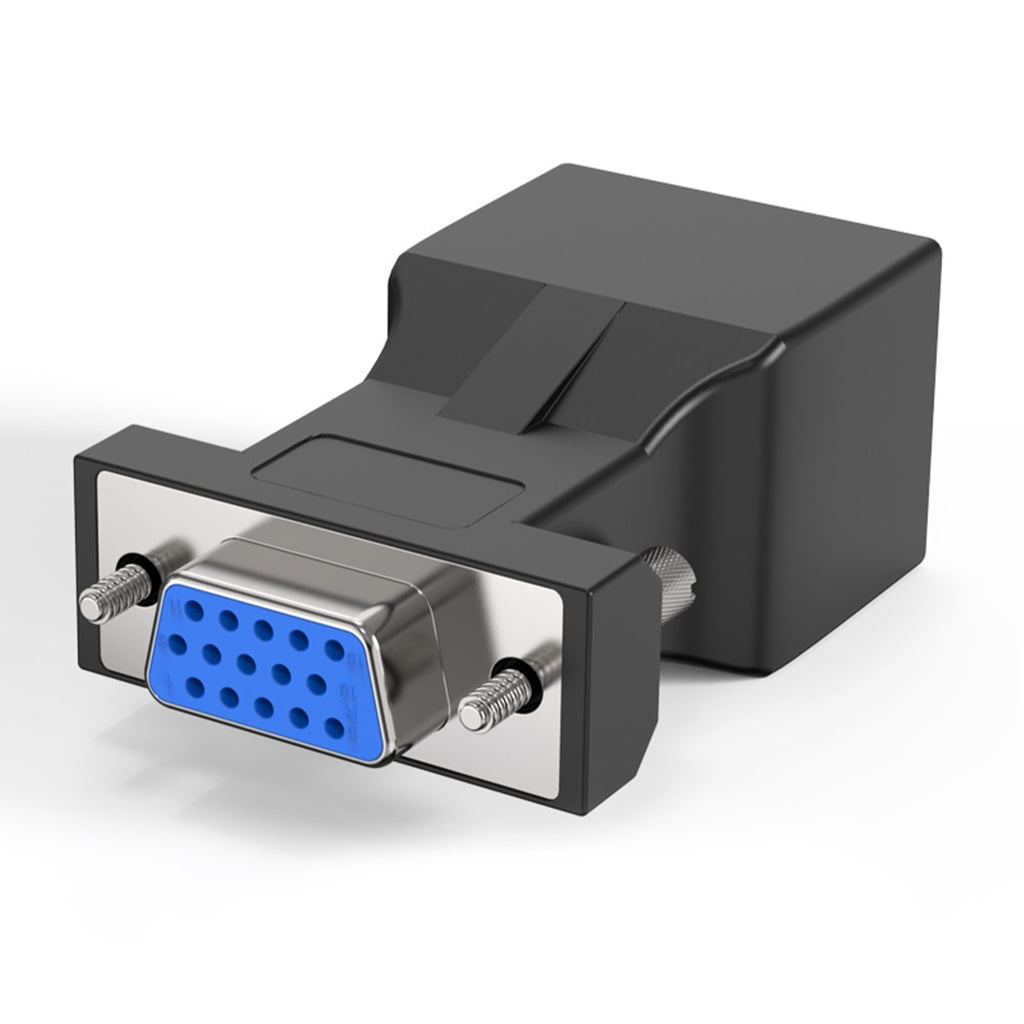 JZROCKER VGA Extension Adapter With RJ45 Connectors, Plugs And Play,VGA ...