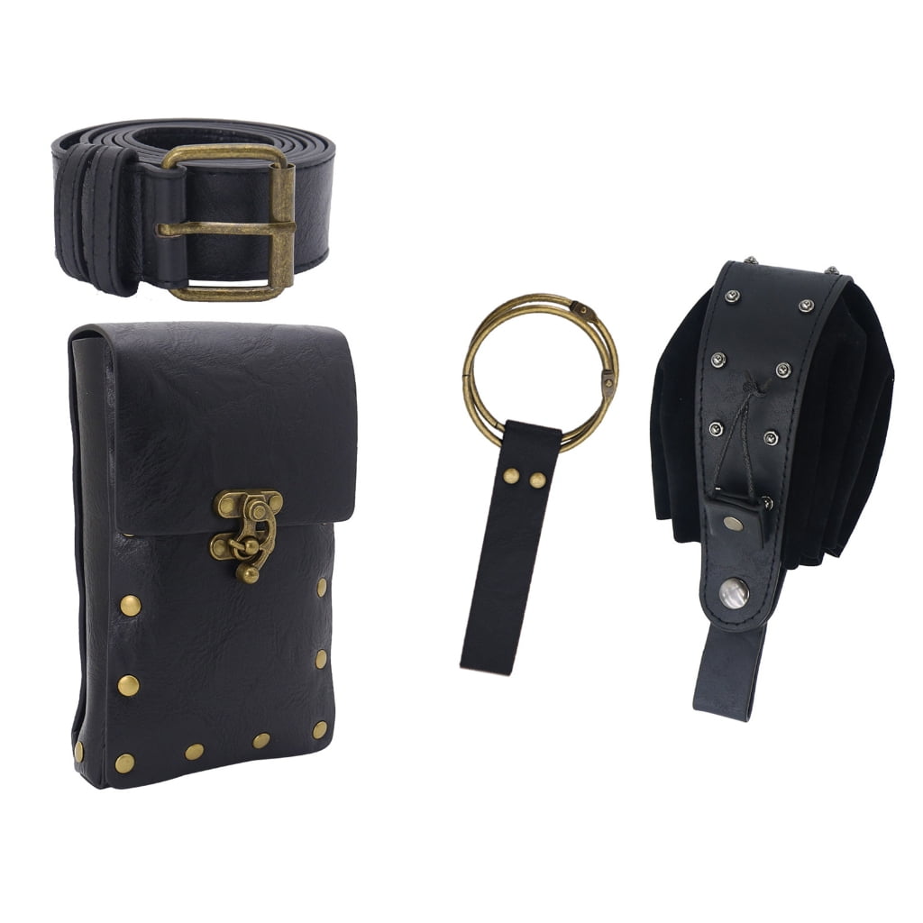 JZROCKER Vintage Medieval Faux Belt Pouches Purse Middle Ages Portable ...