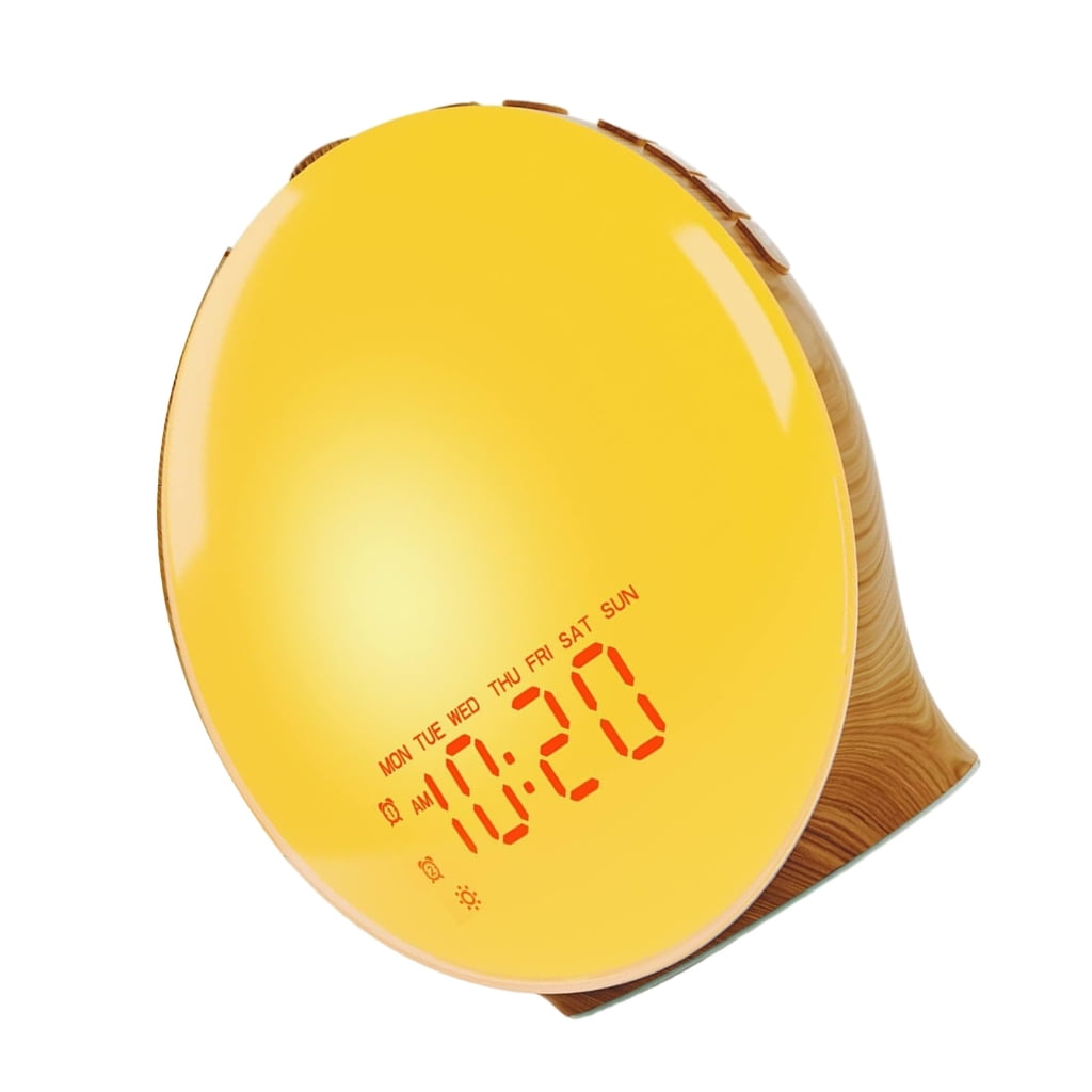 JZROCKER Wake Up Light Alarm Clock for Kids Wood Grains Full Screen ...