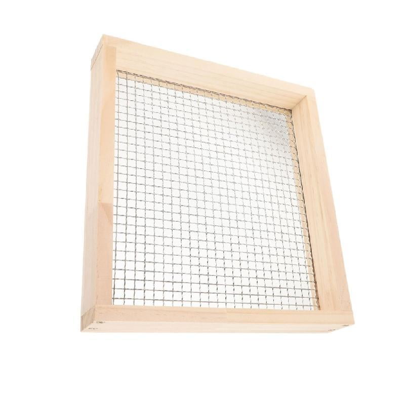 JZROCKER Wood Garden Sieve Soil Tool Gardening Soil Sifter Dirt Mesh ...