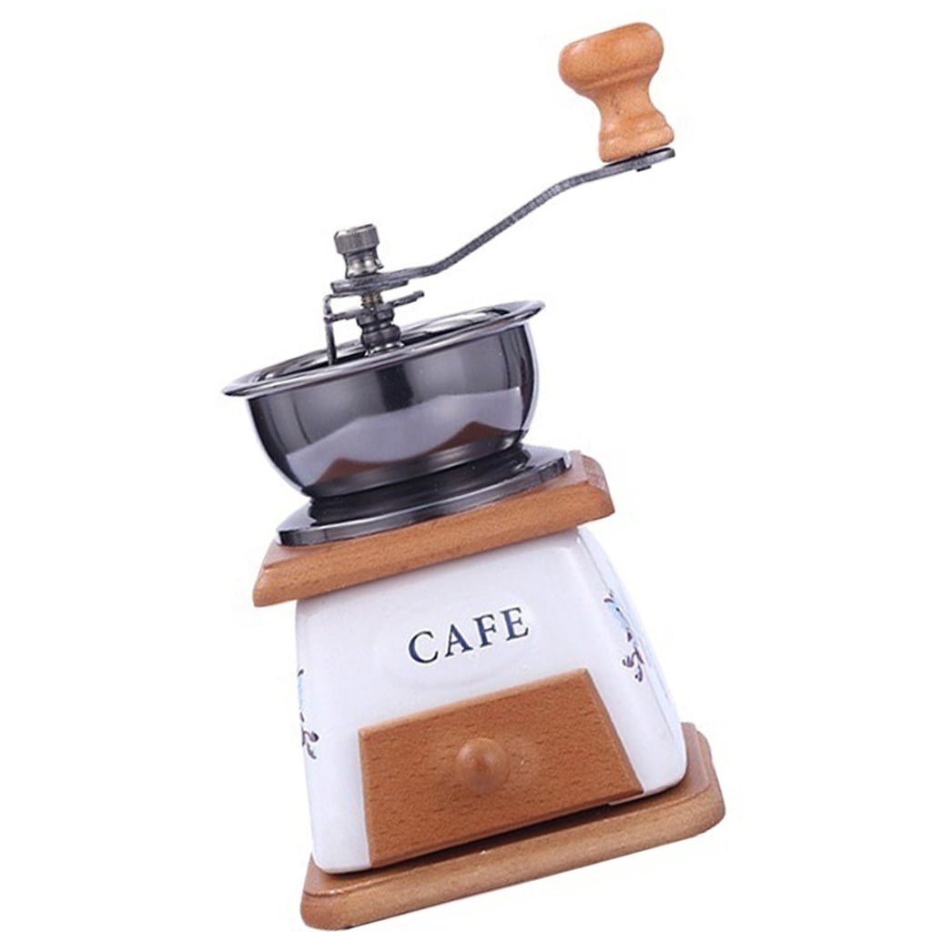 JZROCKER Wooden Hand Crank Coffee Grinder Space Saving Manual Miniature ...