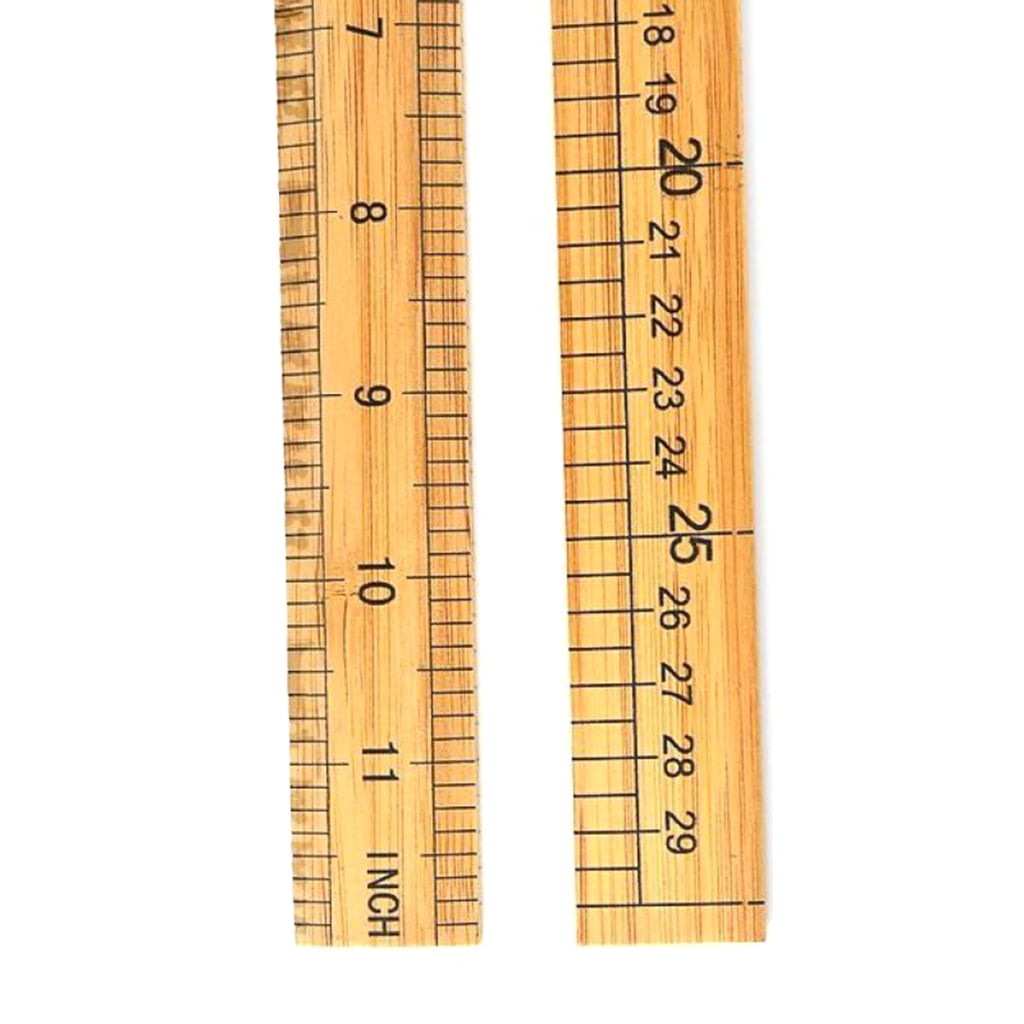 JZROCKER Wooden Ruler 12Inch 24Inch Double-Sided Scale Rulers Wood ...