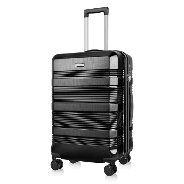 JZRTravel 24 Inch Hardshell Spinning Checked Luggage with TSA Lock ...