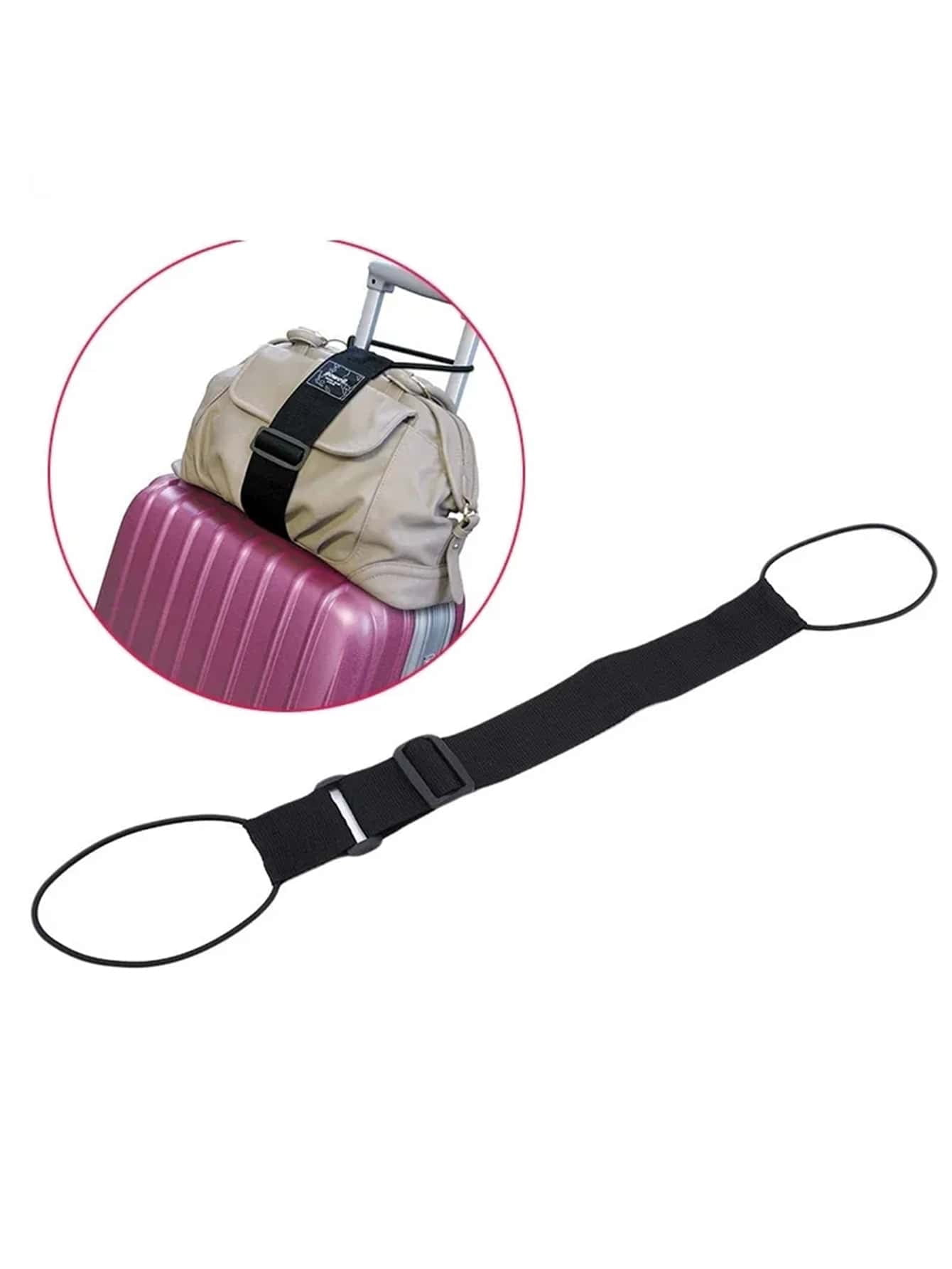 JZSFWL 1pc Portable Black Luggage Packing Strap Travel Bag Holder Strap ...
