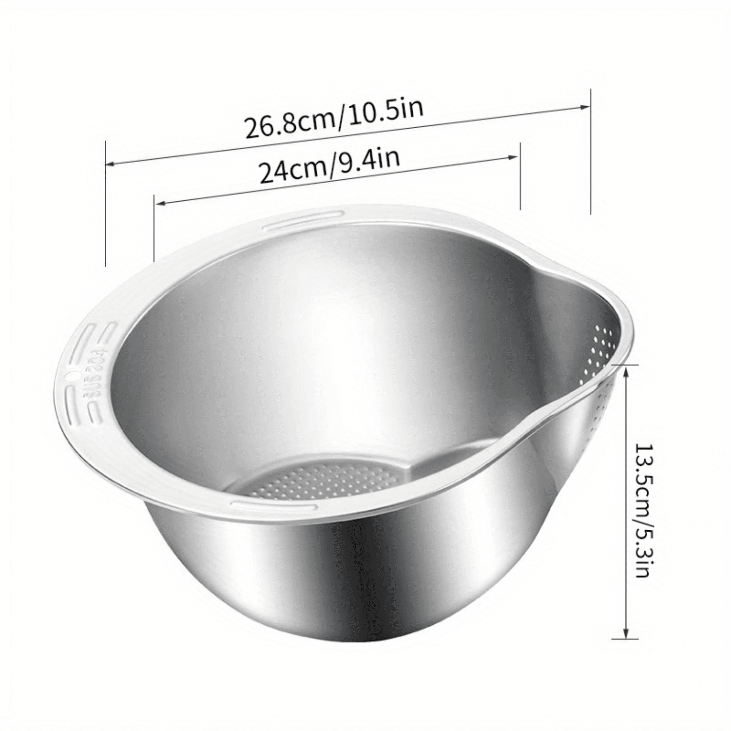 JZSHICHAOCAR Essential Stainless Steel Multipurpose Rice Washing Basket ...