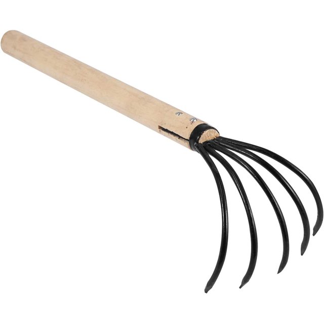 JZSHICHAOCAR Steel Hand Rake Gardening Tool for Cultivating Soil and ...