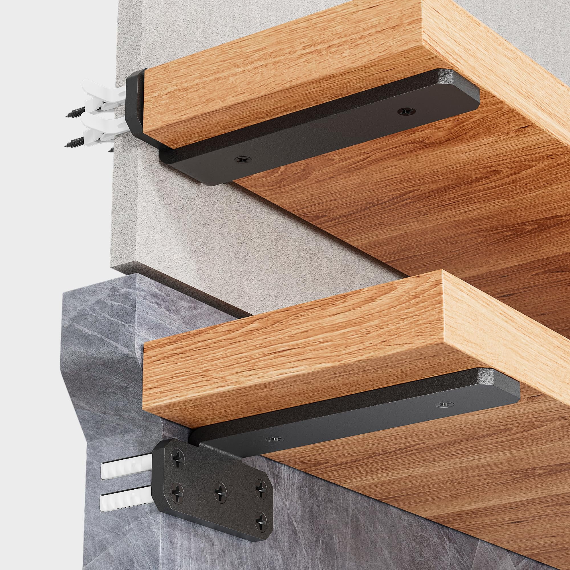 JZVXX 8Pack 6'' Shelves Brackets, Wood Shelving Brackets Hardware - 6/8 ...