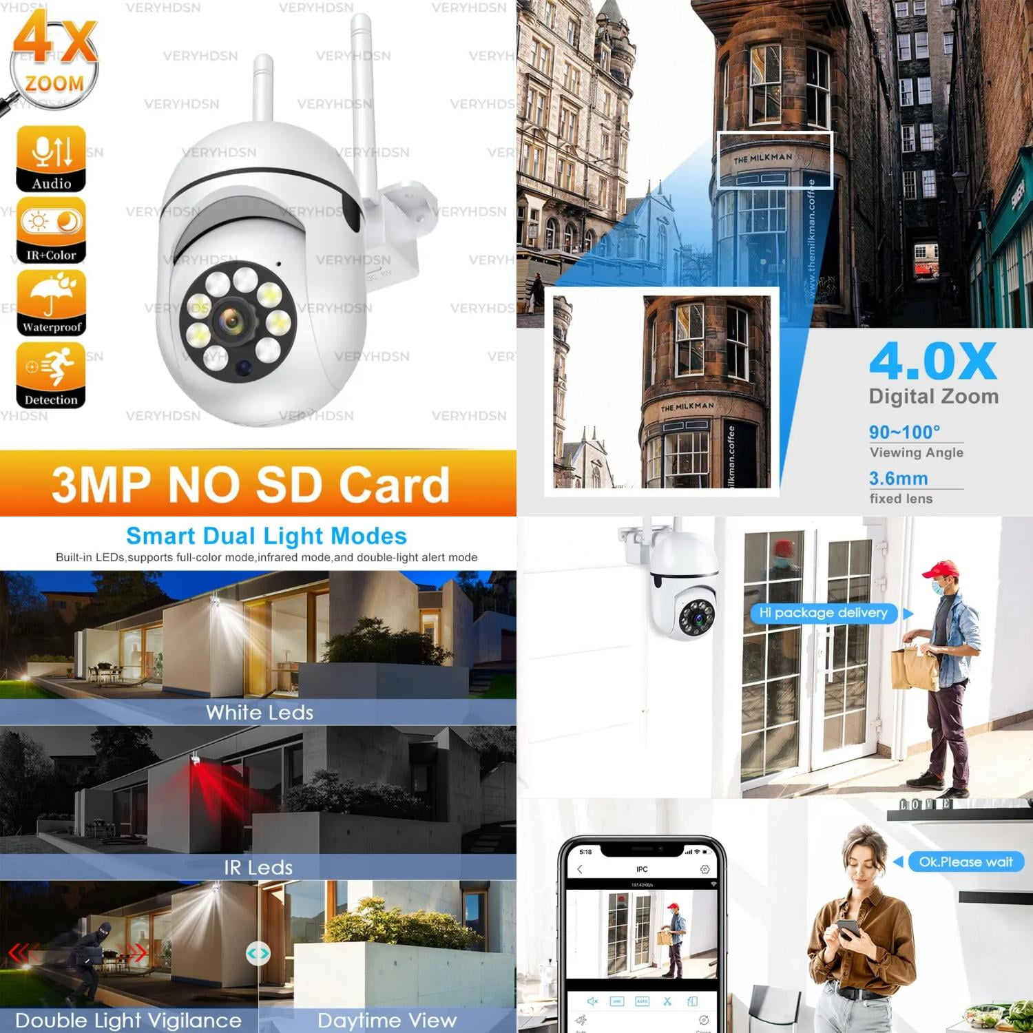 JZXAGAN Enhanced Wireless Outdoor IP Cameras - Ultimate Surveillance System with Advanced ...