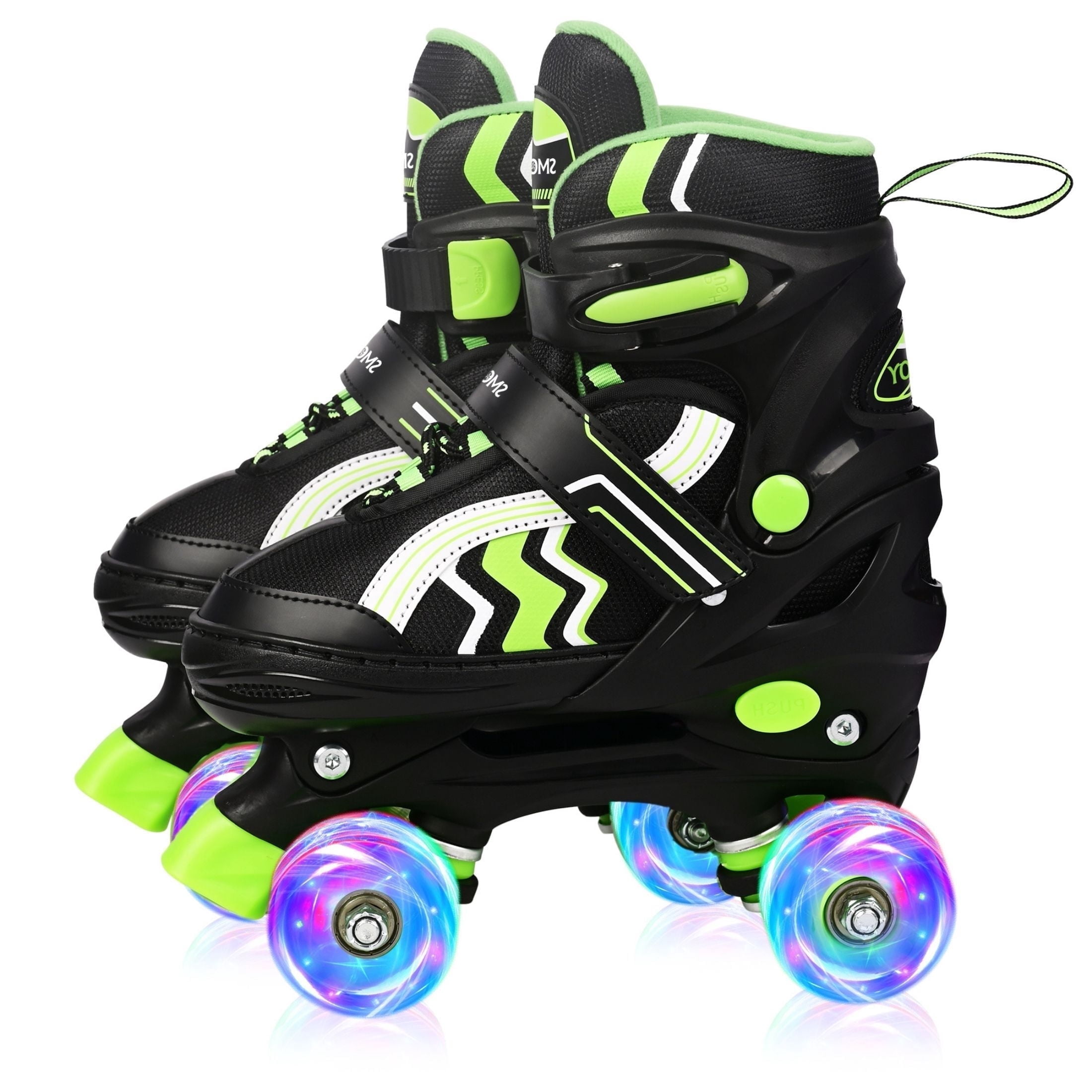 JZY Children's Adjustable Roller Skates for Boys & Girls – Full Light ...