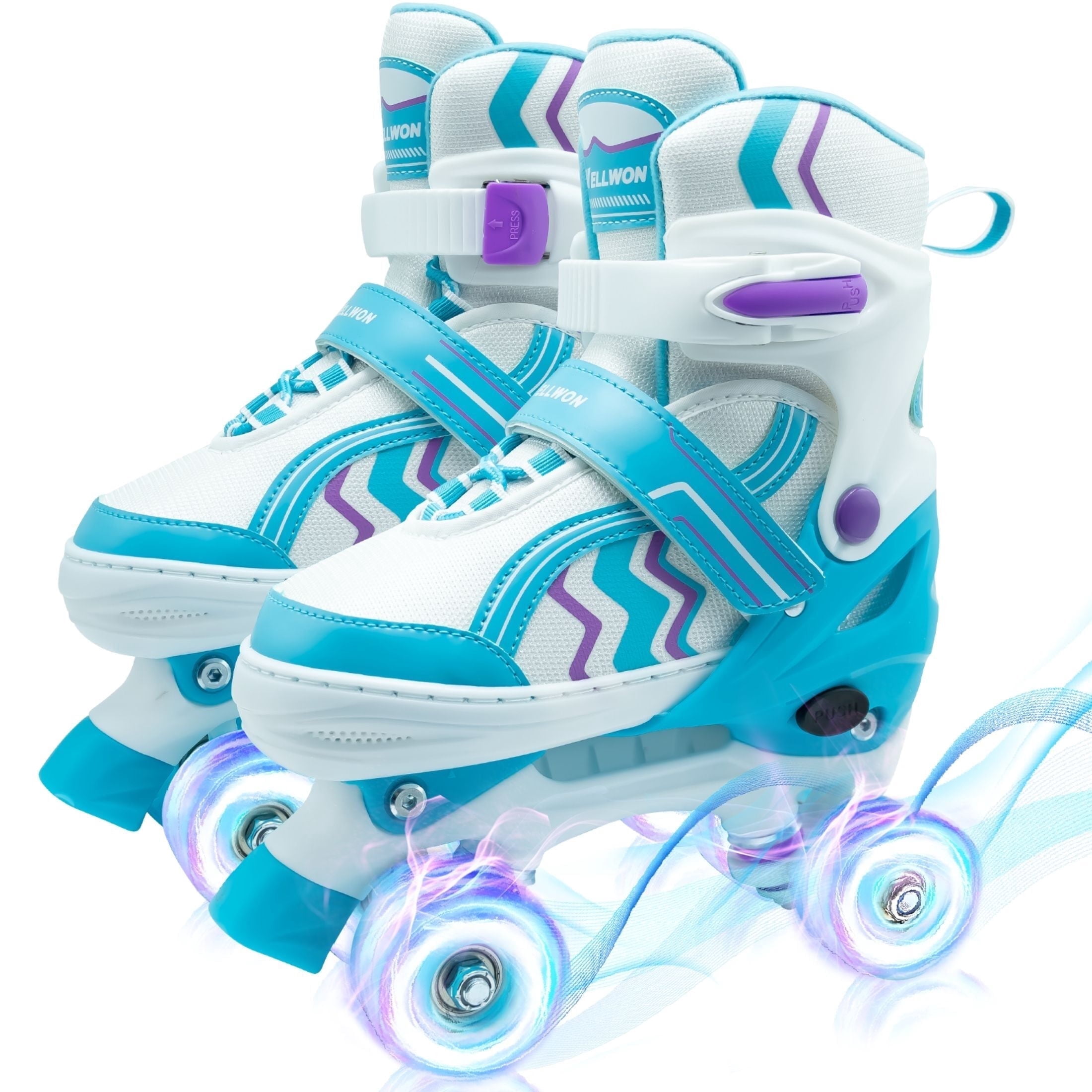 JZY Children's Adjustable Roller Skates for Boys & Girls – Full Light ...