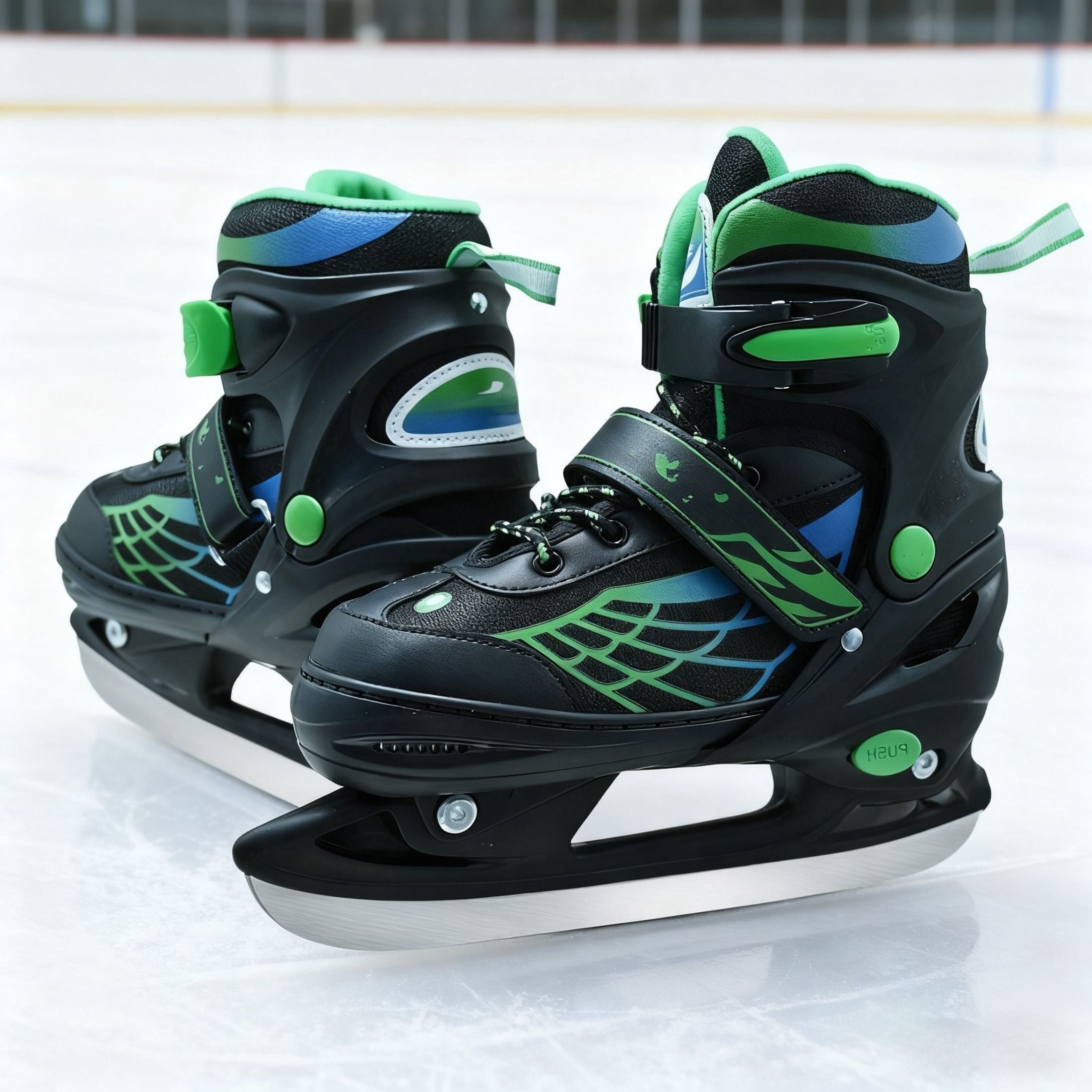 JZY Kids Ice Skates with Fun Wing Design,Adjustable&Comfort Fit for ...