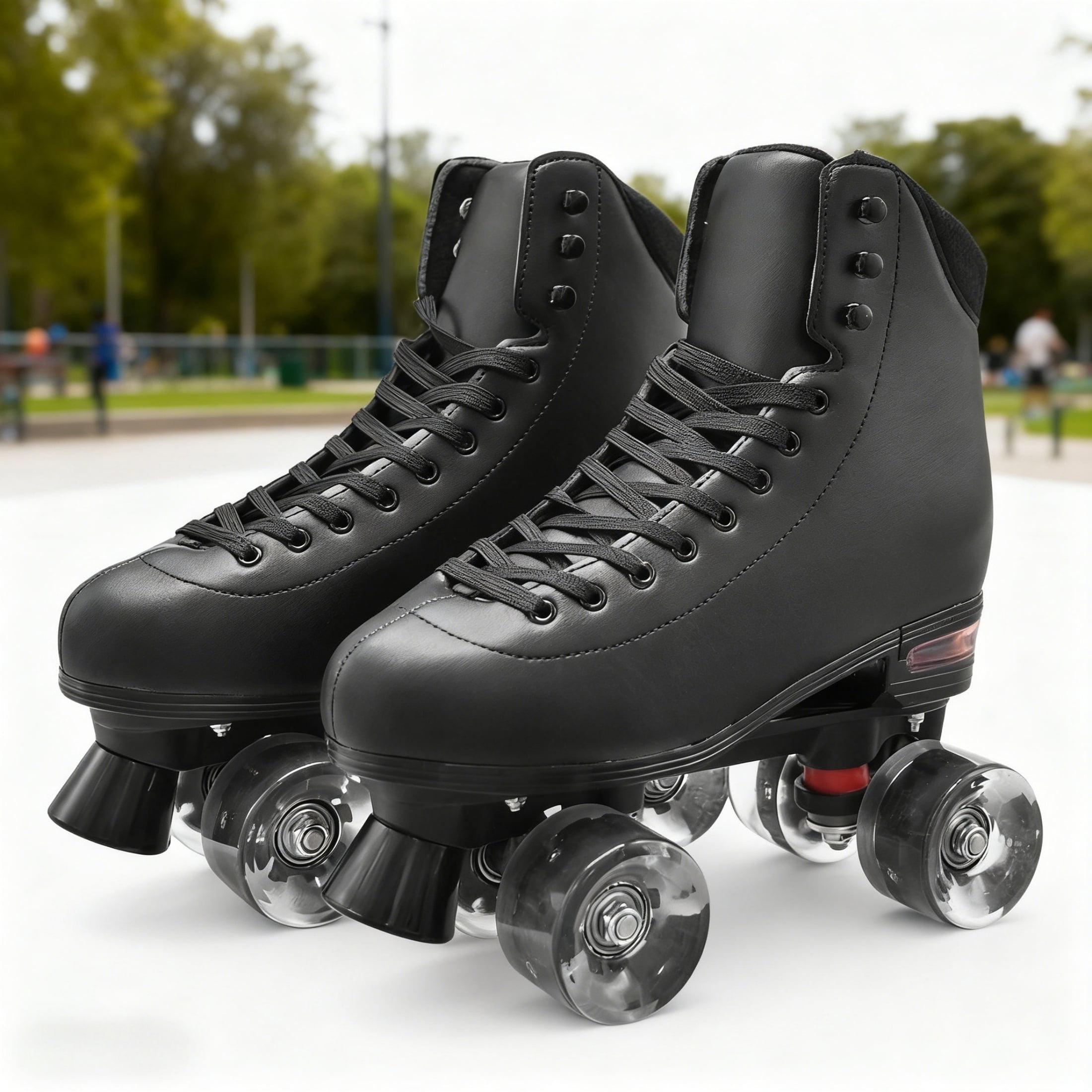 JZY Quad Roller Skates with Light-Up Wheels,High-Top Design for Women ...