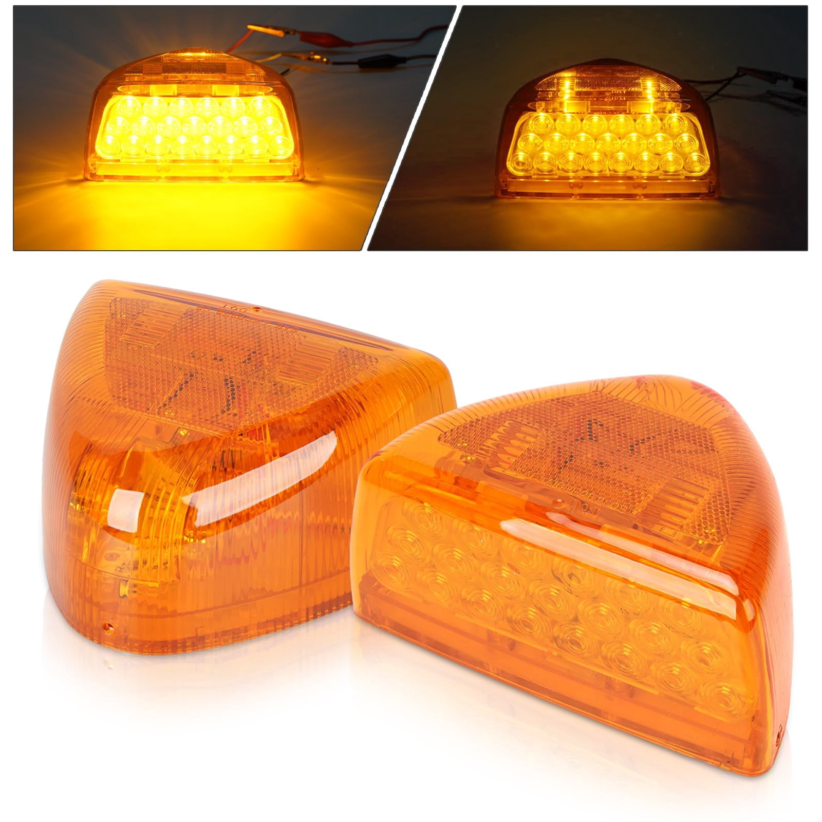 JZYZQBX 2PCS 31 Amber SSF20 LED Headlights Front Turn Signal Lights ...