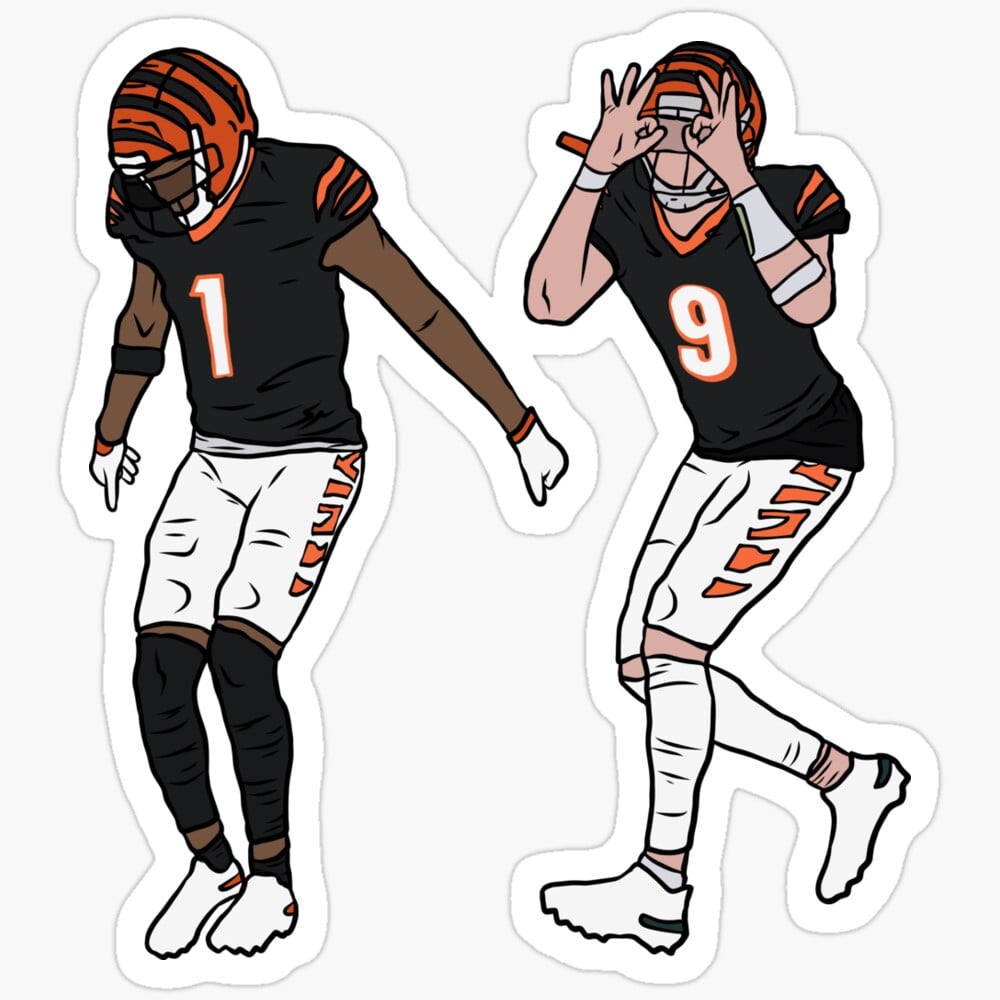 Ja'Marr Chase And Joe Burrow Griddy Sticker Phone Decal Water Bottle ...