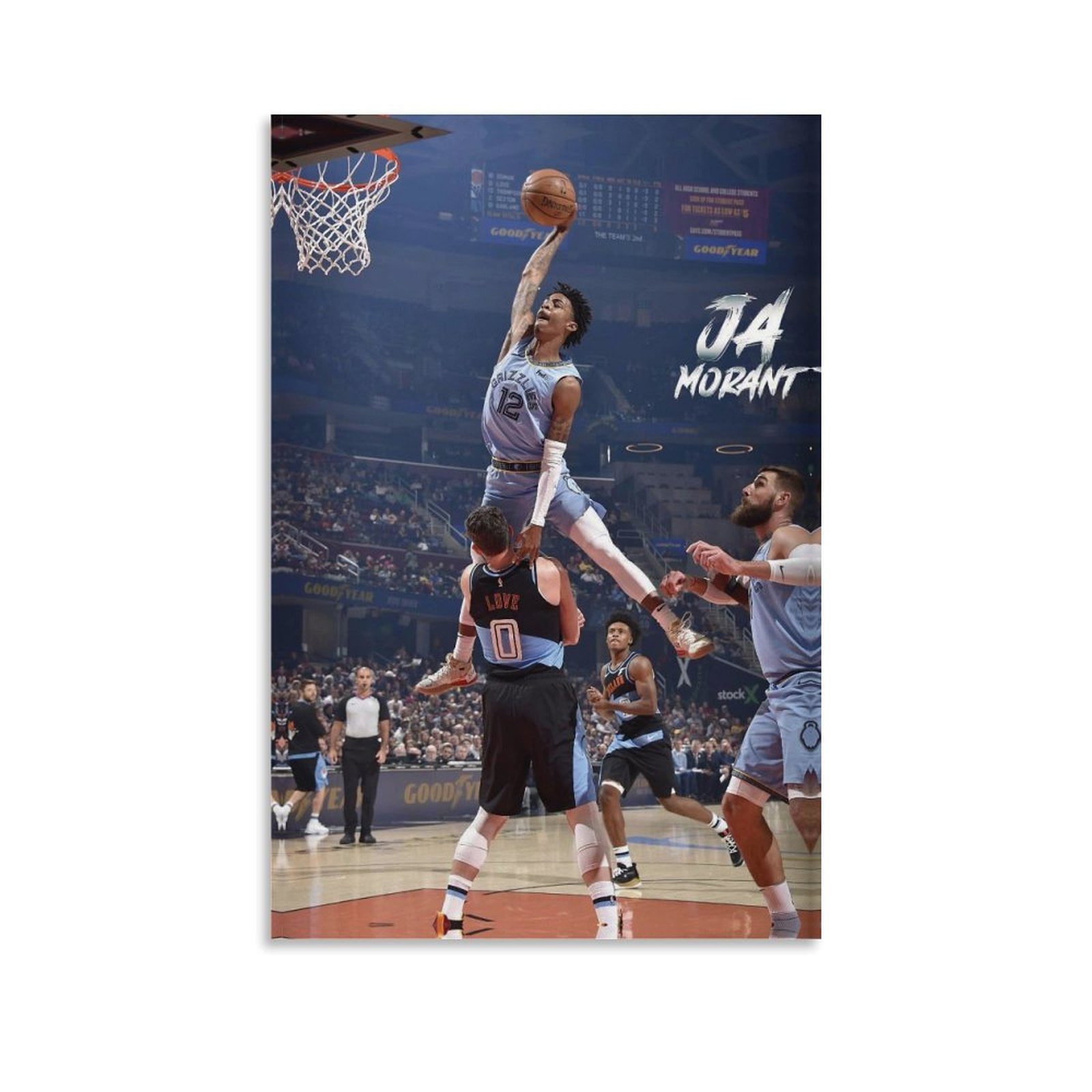 Ja Morant Poster Dunk (2) Painting Vintage Poster Picture Print Wall ...