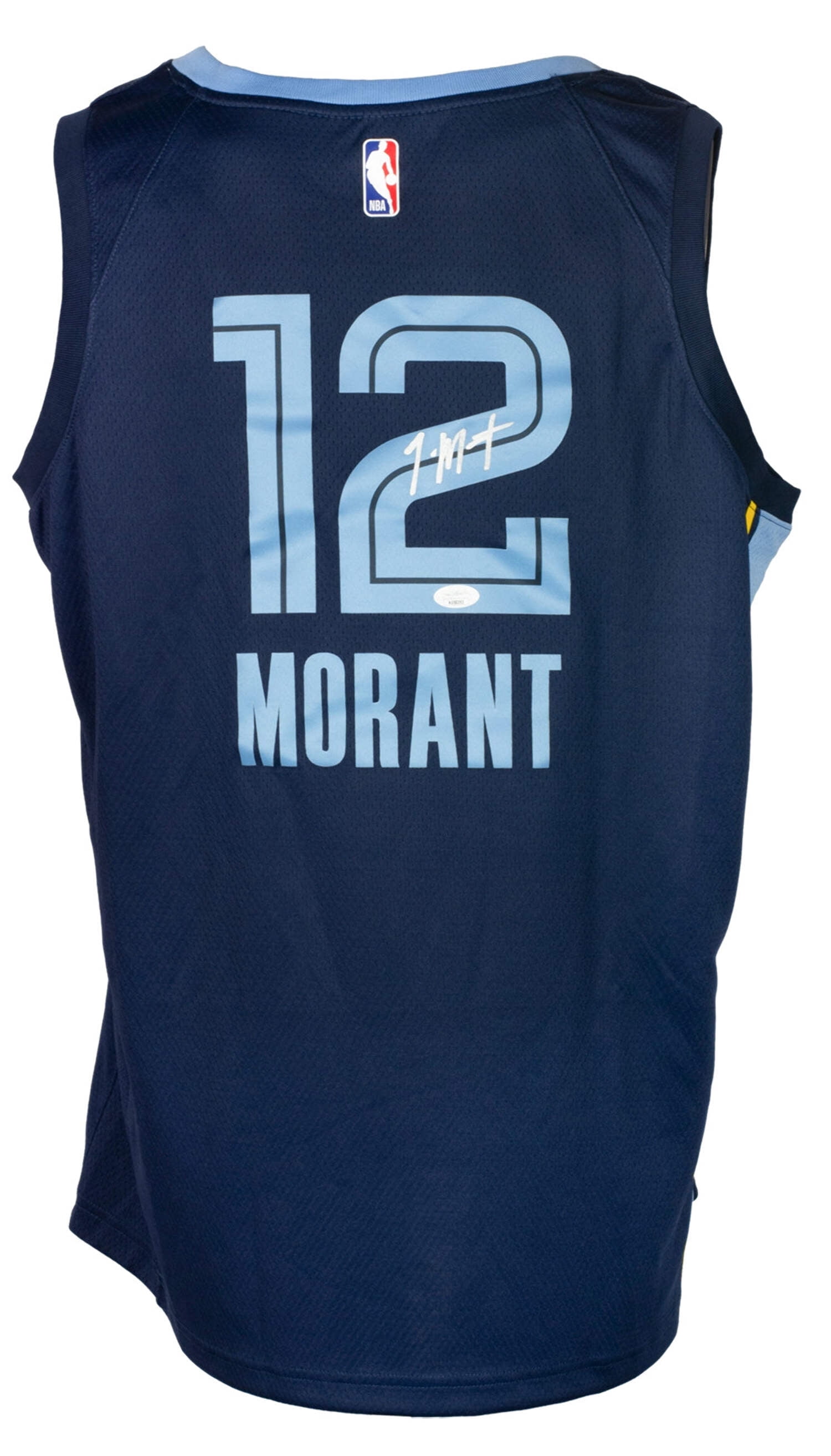 Ja Morant Signed Blue Nike Memphis Grizzlies Swingman Basketball Jersey ...