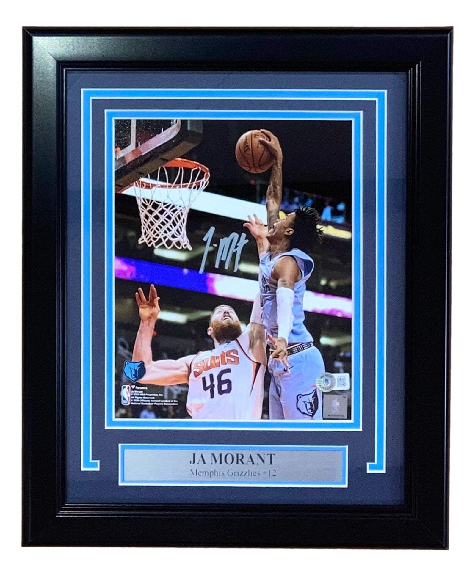 Ja Morant Signed Framed 8x10 Memphis Grizzlies vs Phoenix Suns Photo ...