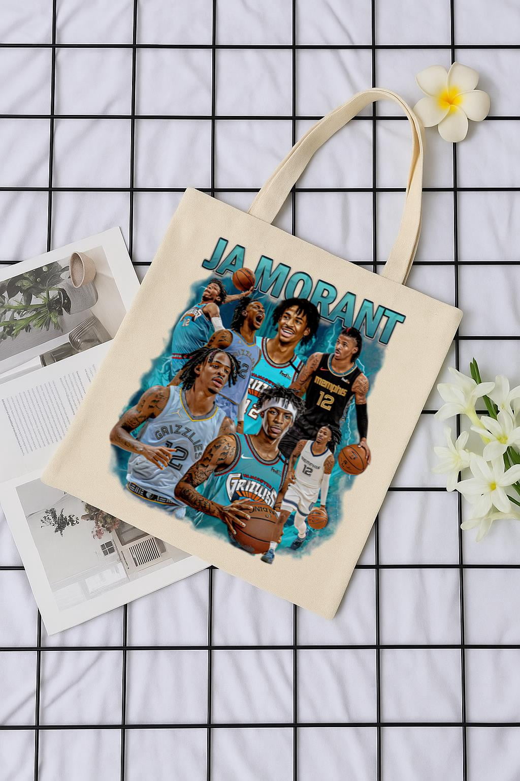 Ja Morant Vintage Bag, Ja Morant 90s 80s Bootleg Tote Bag, Ja Morant ...