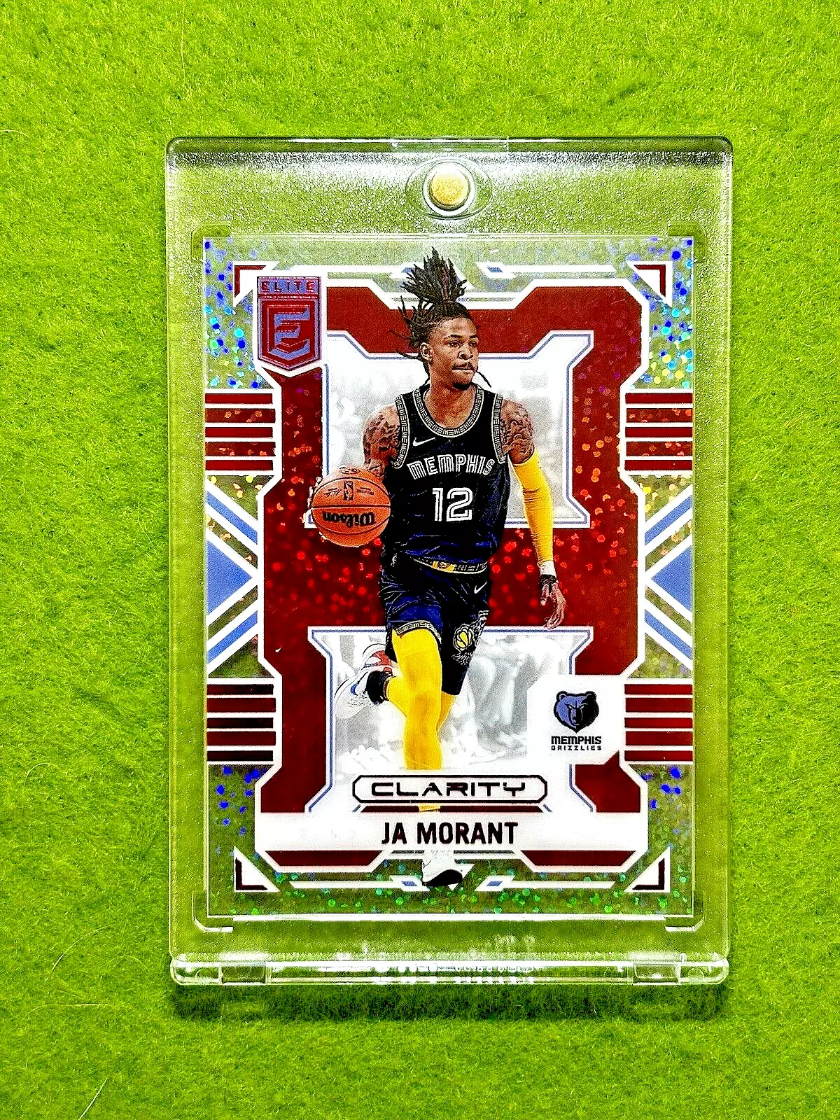 Ja Morant WHITE SPARKLE PRIZM CLEAR CARD ASIA SSP 2022 Elite CLARITY ...