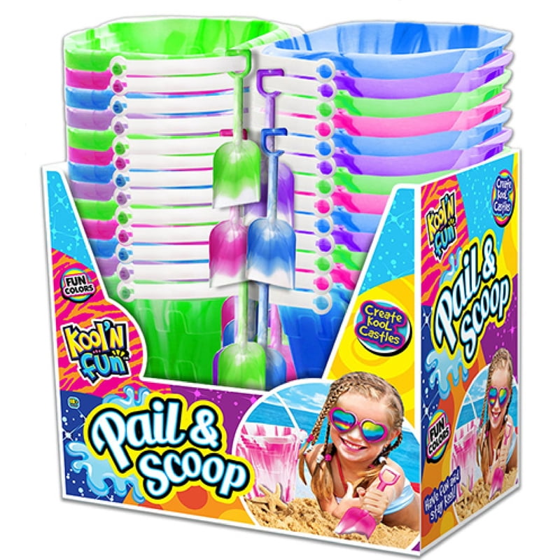 Ja-Ru 9061550 Assorted Colors Kool N Fun Plastic Pail & Scoop, 2 Piece ...