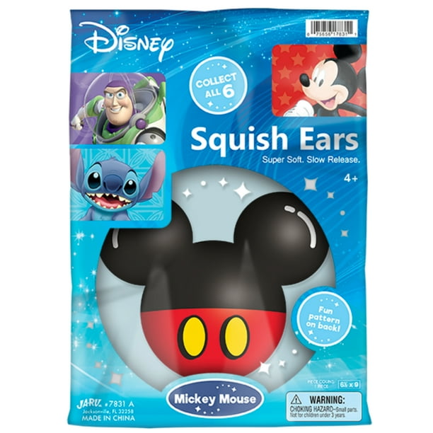 Ja-Ru Disney Mickey Mouse Squish Ears, Slow Rise Foam, 2 Sides, 1 Piece ...