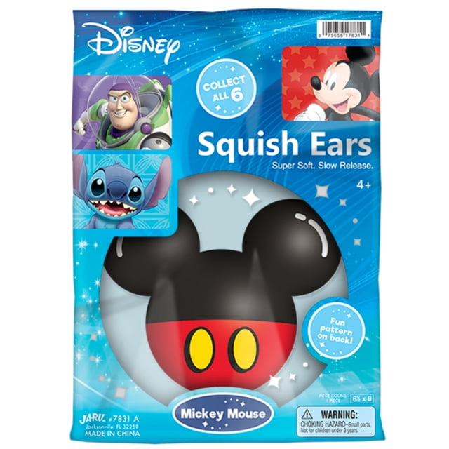 Ja-Ru Disney Mickey Mouse Squish Ears Fun Size, Slow Rise Foam, 2 Sided ...