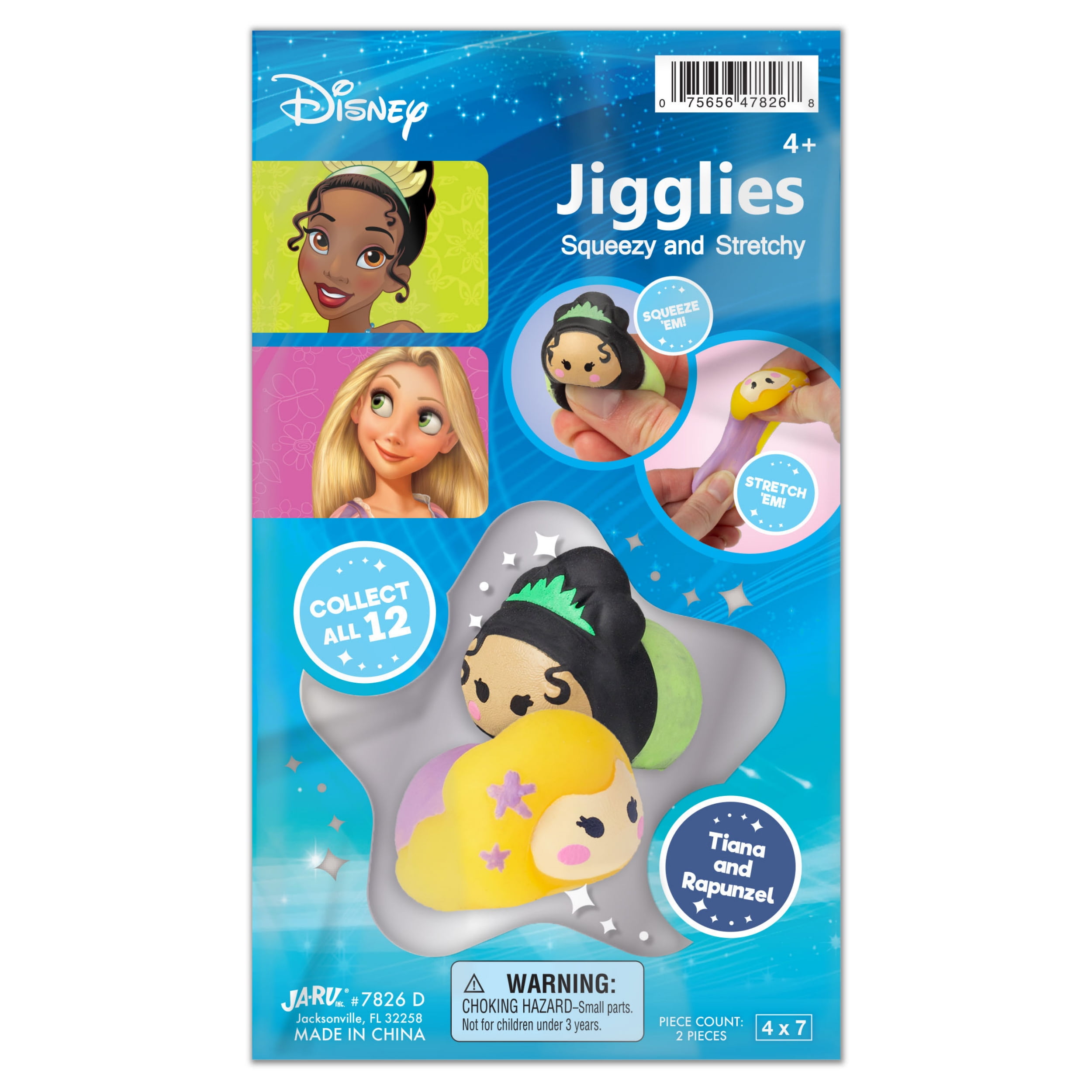 Ja-Ru Disney Princesses Tiana and Rapunzel Jiggly Pals 2 Pack ...