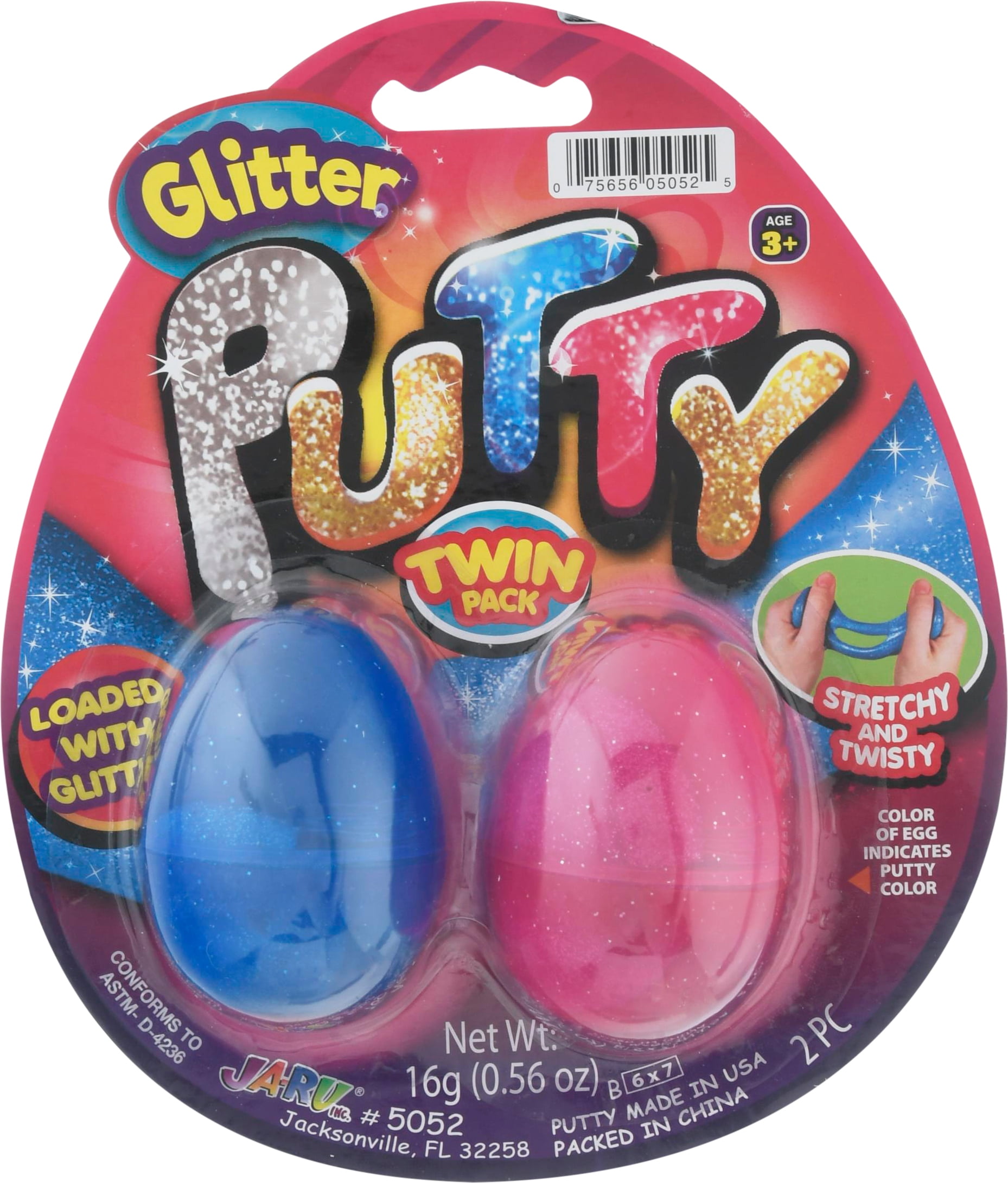 Ja-Ru Inc. Nite-Glo Putty - Putty that Glows in the Dark - Green Eggs 2 Pack - Walmart.com