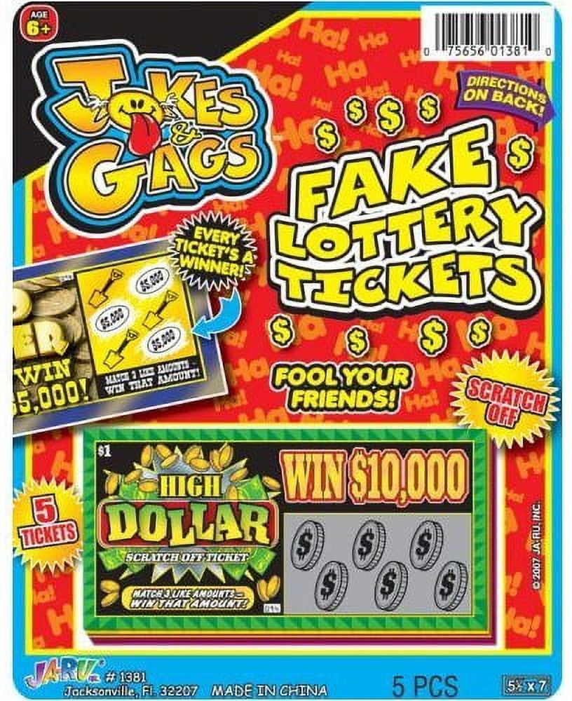 Ja-Ru Jokes & Gags Fake Lottery Tickets - Walmart Business Supplies