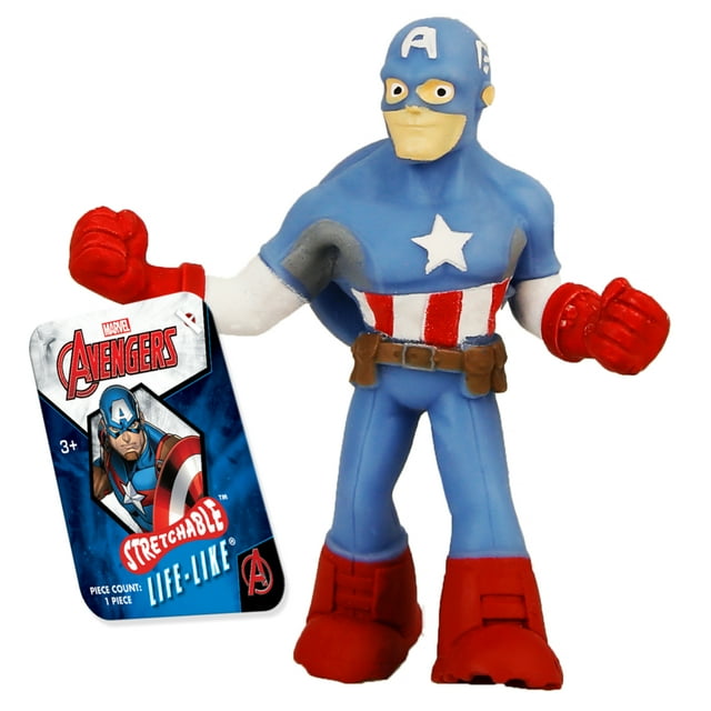 Marvel Captain America Stretchy Action Figure - Realistic Detail ...