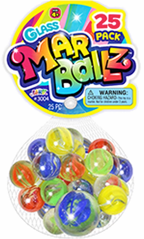 Ja-ru Glass Mar Ballz (Colors and Styles Will Vary) (Pack of 20 ...
