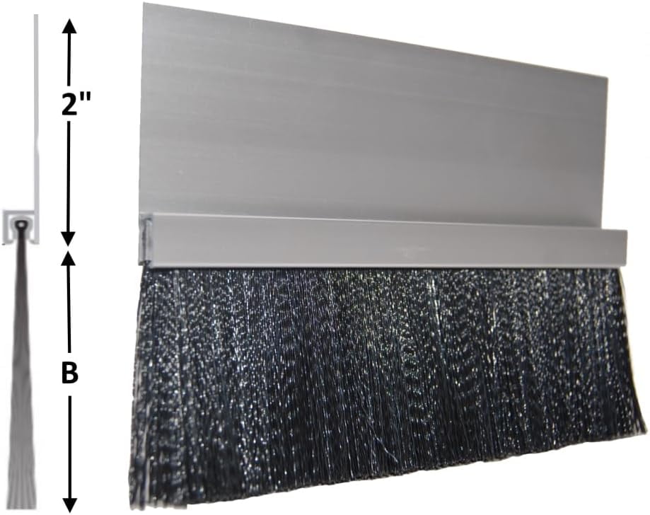 JaCor 1 in. Nylon Brush Seal Weatherproofing, 1.0 in. Brush Seal x 2.0 ...