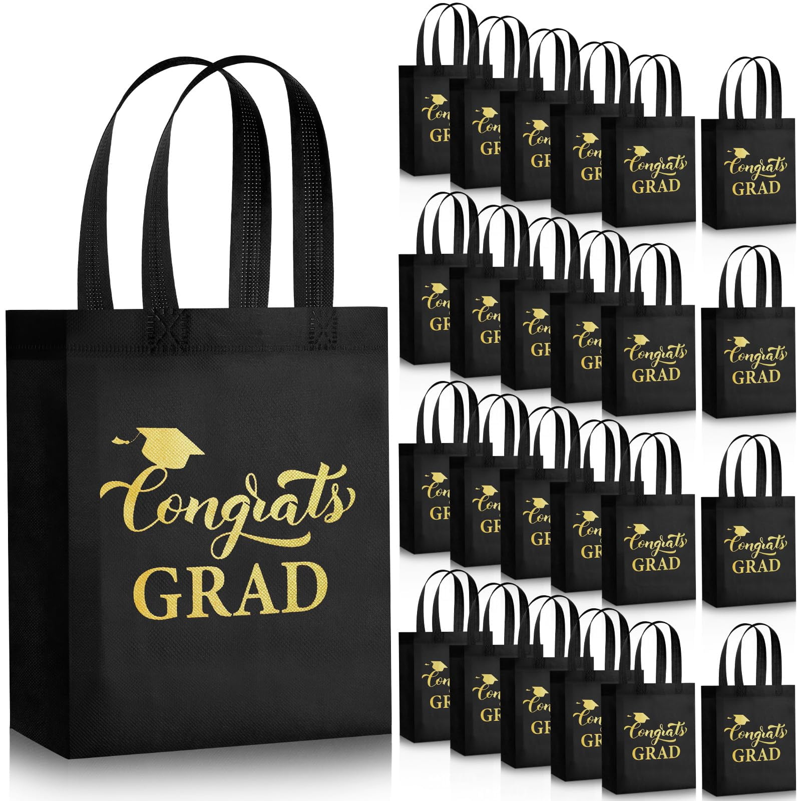 JaGely Graduation Gift Bags KEF16 with Handles - Reusable Congrats Grad ...