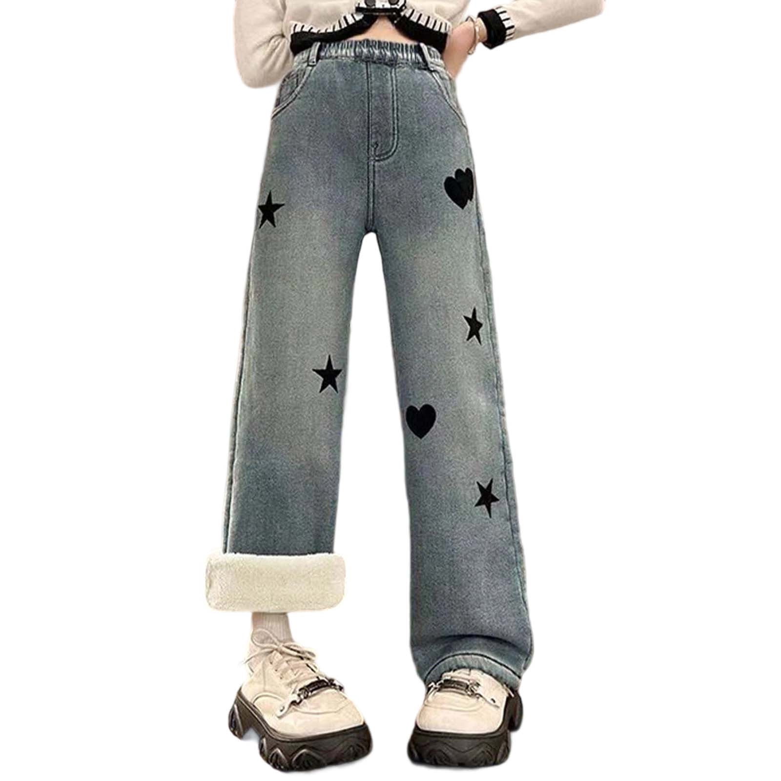 JaJaho Toddler Loose Fit Boys Denim Pants Slacks Lined Wide Leg ...