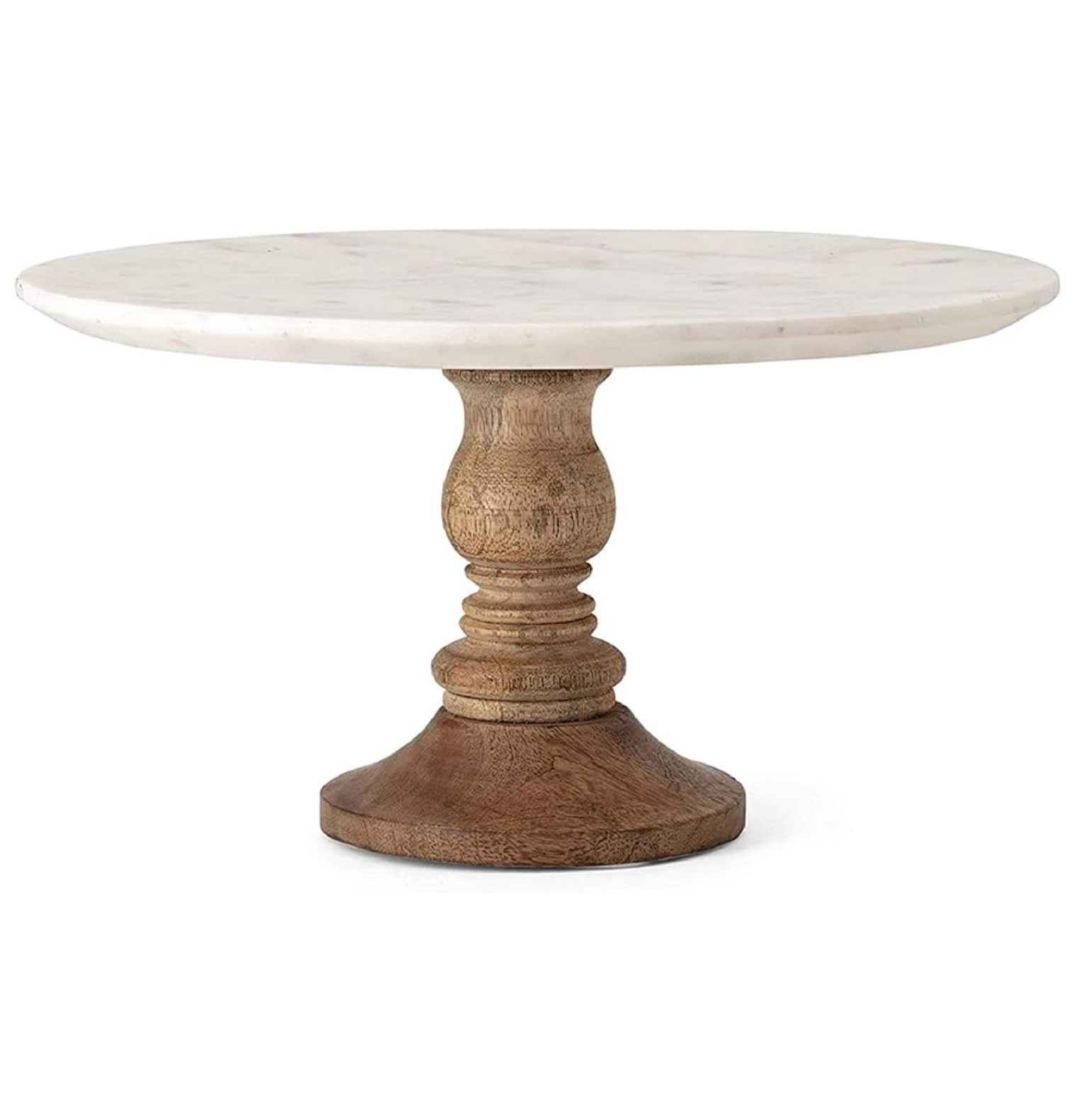 JaLuayh Lissa Marble Cake Stand in White – Handcrafted Cake Pedestal ...