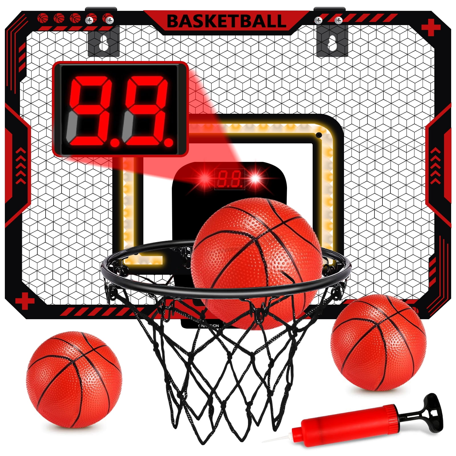 Jaawind Basketball Hoop for Kids, Indoor over the Door Mini Basketball ...