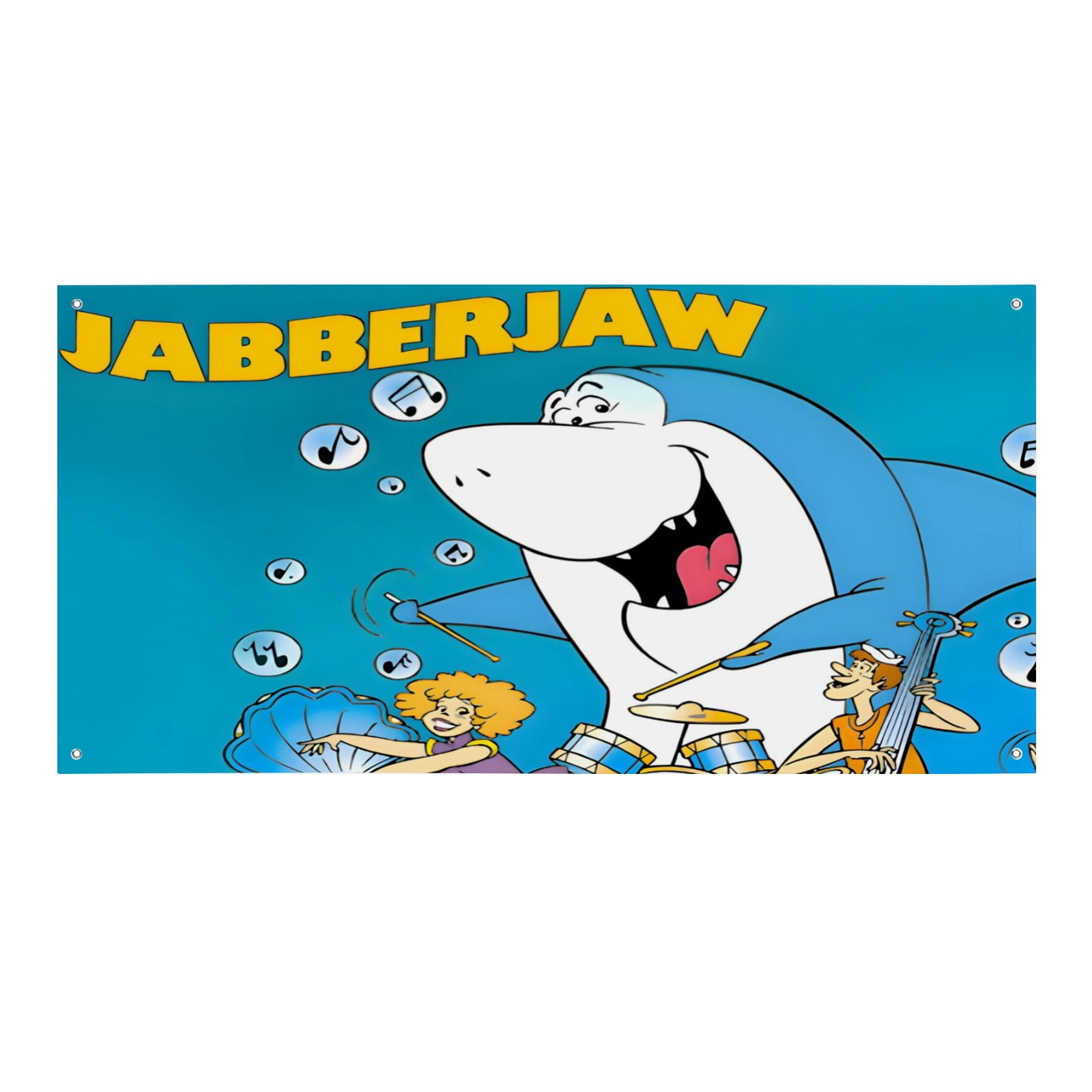 Jabberjaw-Theme Backdrops Banner Birthday Party Decor Supplies ...