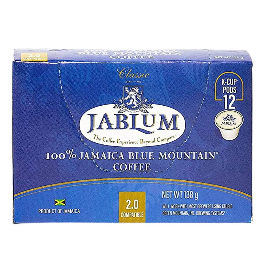 Jablum Jamaican Blue Mountain Coffee K Pods, Medium Roast, Single Serve ...