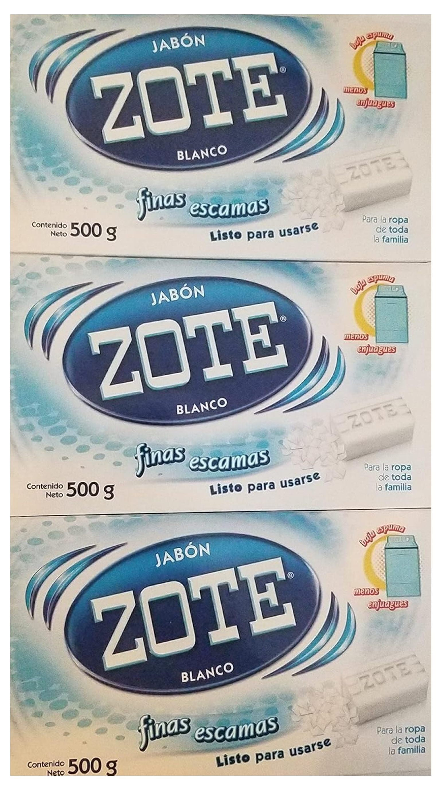 Jabon Zote Blanco Laundry Flakes Pack of 3 - Walmart.com
