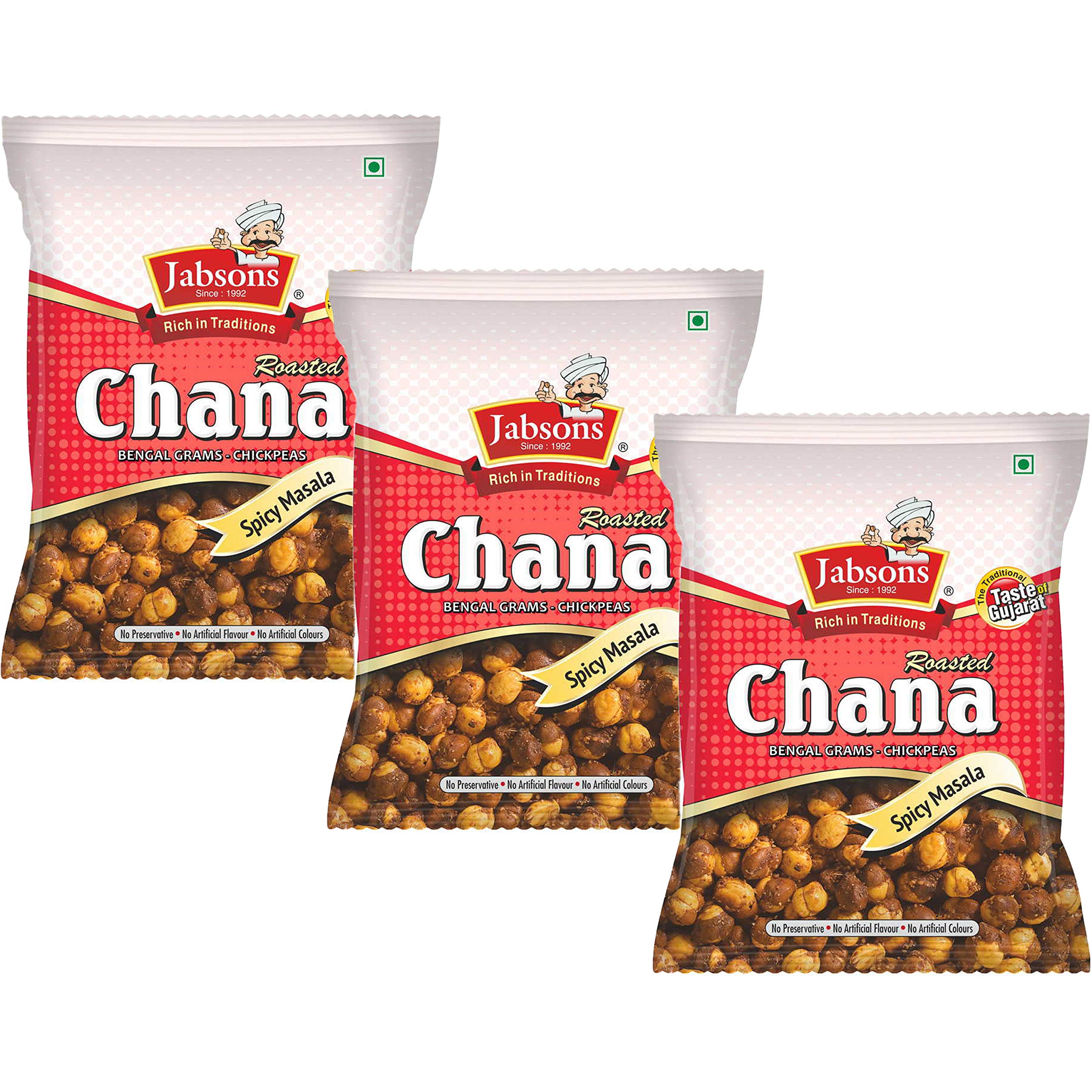 Jabsons - Roasted Chana AKF18 Chickpeas (3 Pack), 150g x 3 (Spicy ...