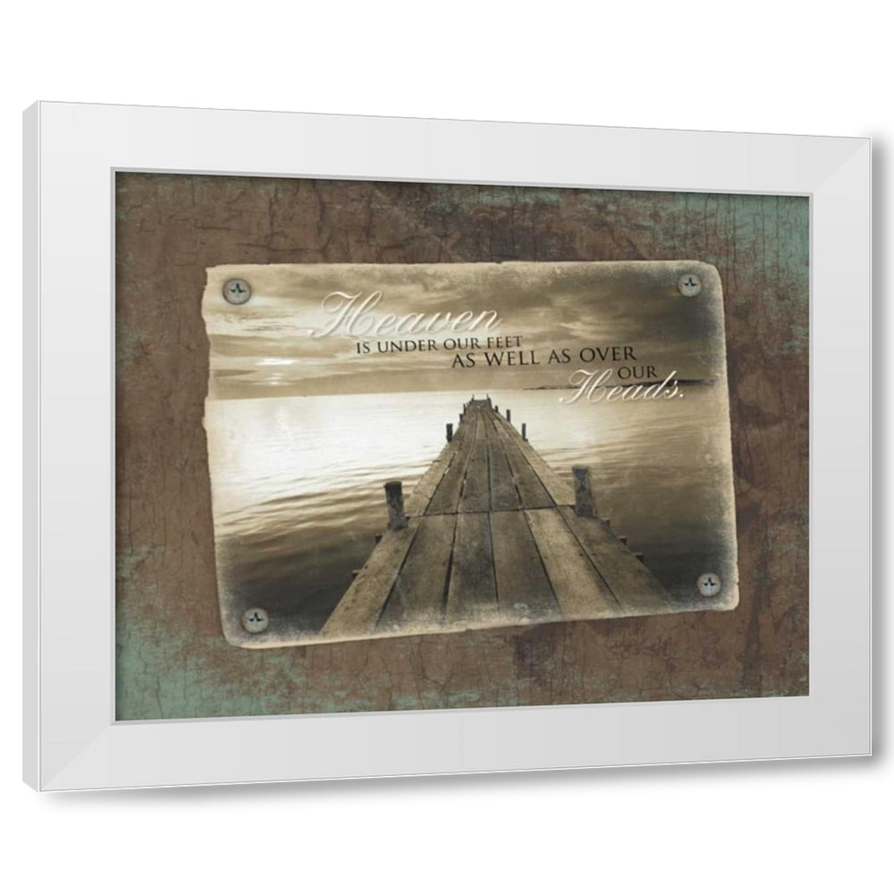 Jace Grey 4x14 White Modern Wood Framed Wall Art Titled - Heaven ...